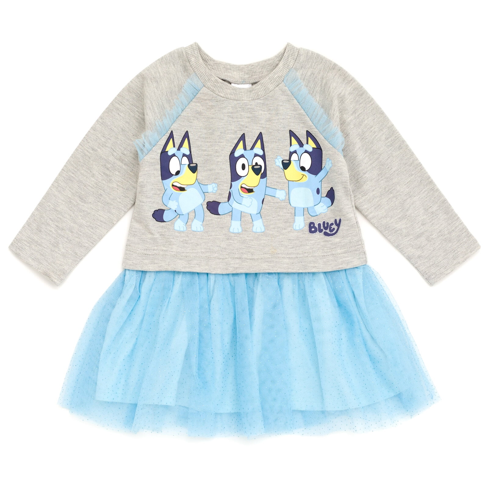 Bluey Toddler Girls French Terry Dress 3T Clothes - Walmart.com