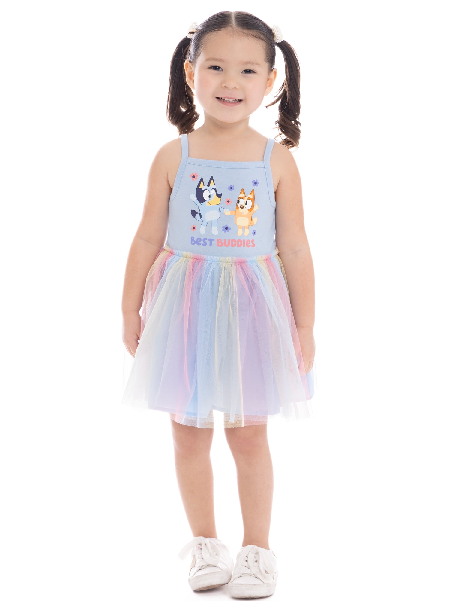Bluey Toddler Girls Graphic Tank Tulle Tutu Dress, Sizes 12M-5T ...