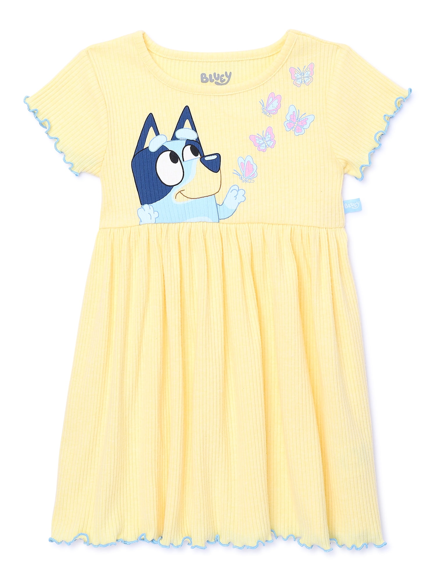 Bluey Toddler Girls Ribbed Graphic Dress, Sizes 2T-5T - Walmart.com