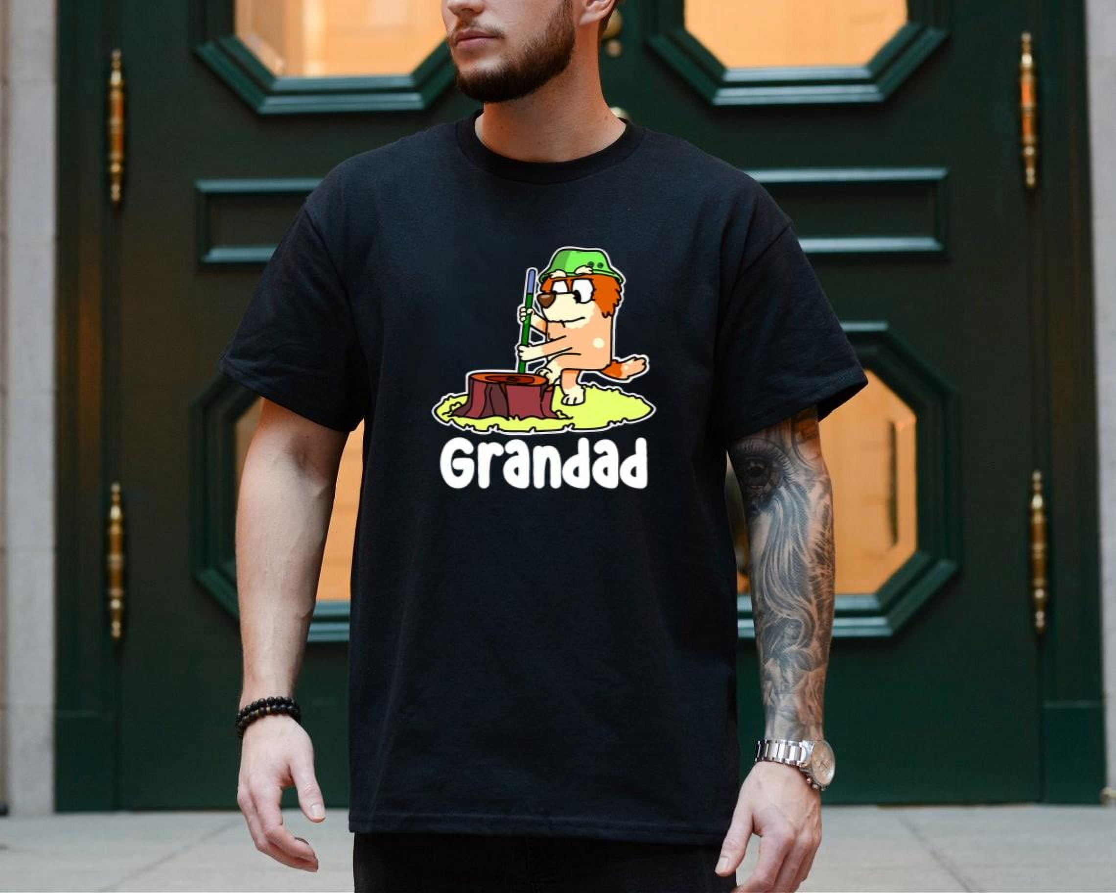 Bluey Top Retro Bluey Grandad Family Cartoon Shirt, Unisex Tshirt Size ...