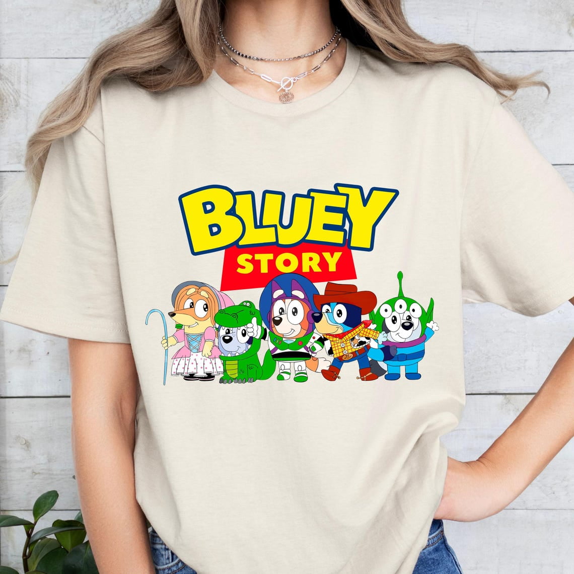 Bluey Toy Blue Story, Mashup Tee, Australian Dog Shirt, Unisex S-5XL ...
