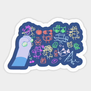 Bluey - Tradies Chalk Drawing Sticker Bluey Stickers For Kids, Bluey ...