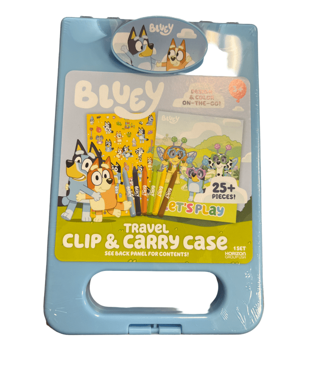 Bluey Travel & Carry Case 30 Sheet Sketch Pad, 1 Storage Clip Case, 1 ...