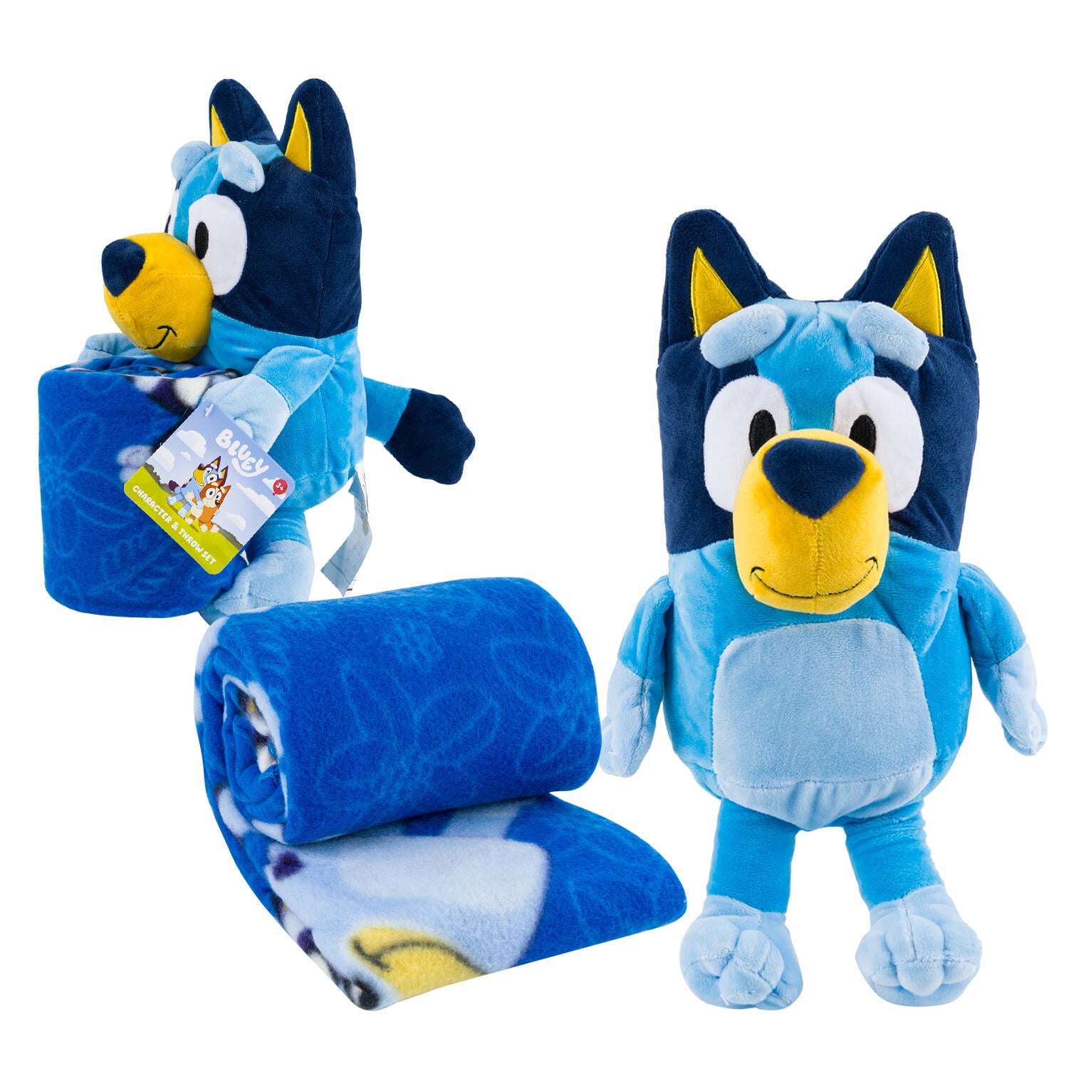 Bluey Travel Set - 2 Piece Kids Travel Set Includes Blanket 40" X 50 ...