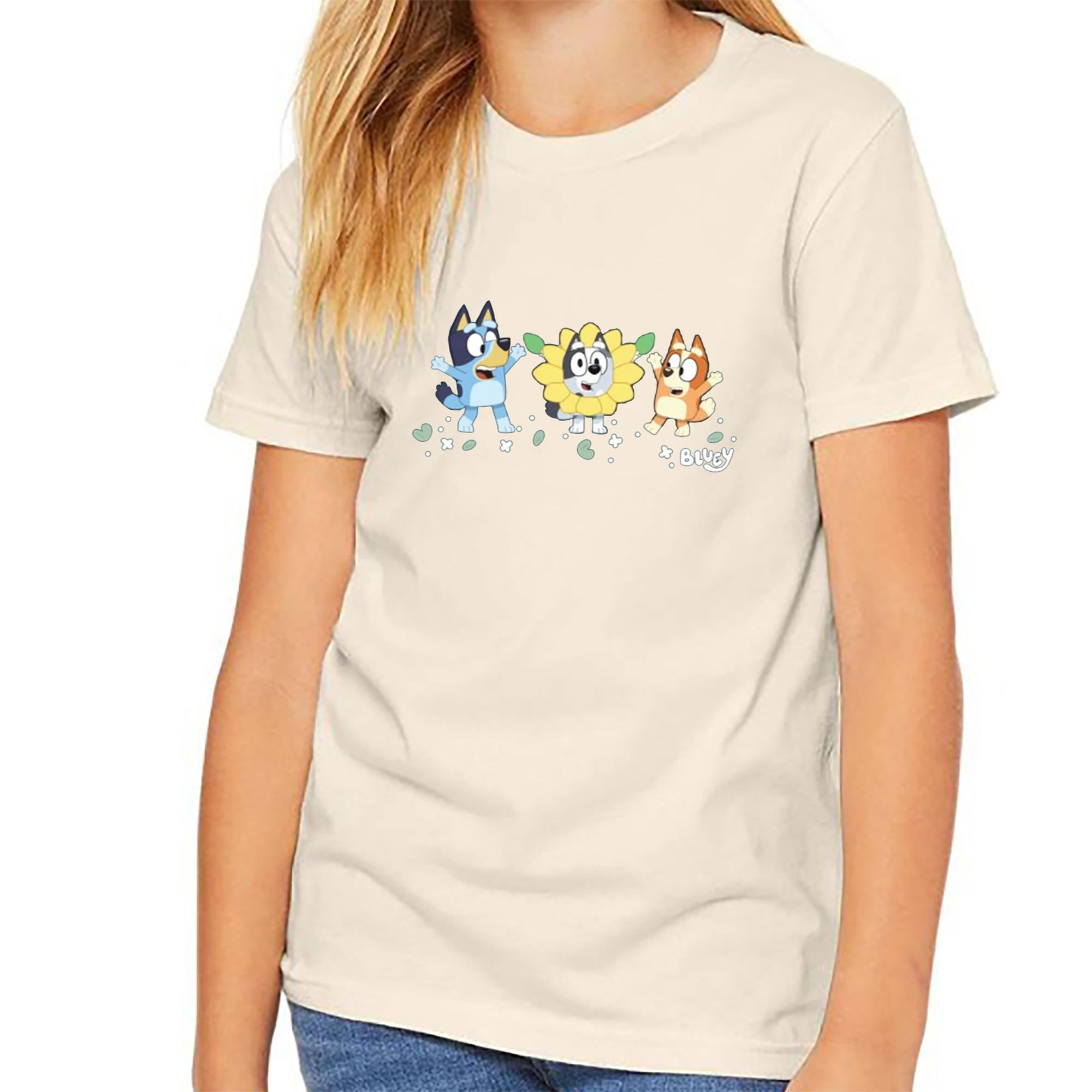 Bluey Trio Of Cartoon Pups In Play Mode, Sibling Fun Design For ...