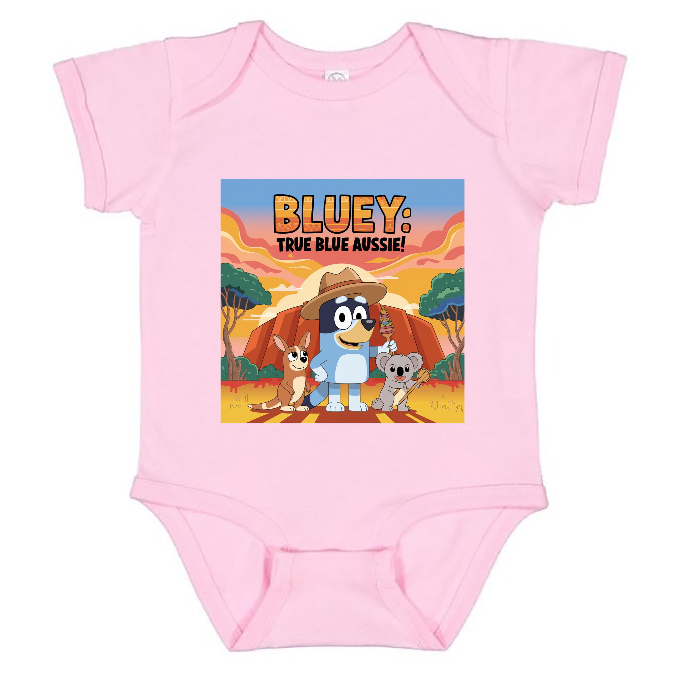 Bluey True Blue Aussie Cartoon Dog, Uluru and Wildlife, Fun Australia ...