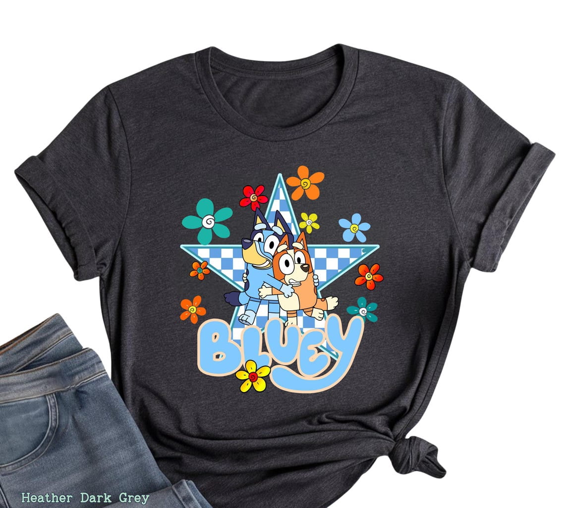 Bluey Tshirt For And Adults, Bluey Mom And Matching Shirt, Blue Dog ...