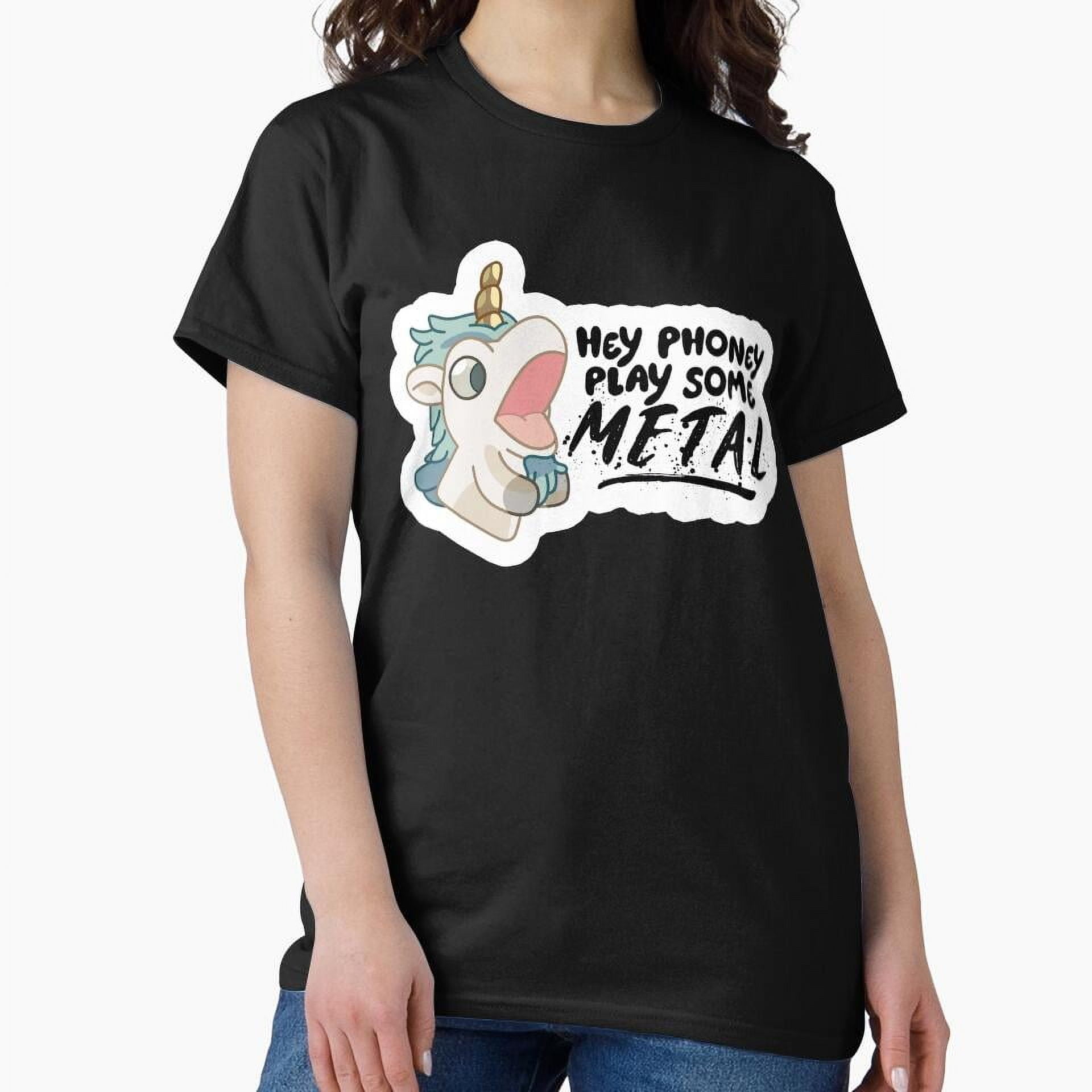 Bluey Unicorse Hey Phoney Play Some Metal Classic T-Shirt, All Size S ...
