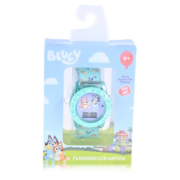 Bluey Unisex Childrens LCD Watch with Flashing Case and Dial (BLY4012WM ...