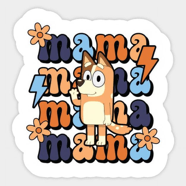 Bluey-V1 Mama Sticker Bluey Stickers For Kids, Bluey Stickers Party ...