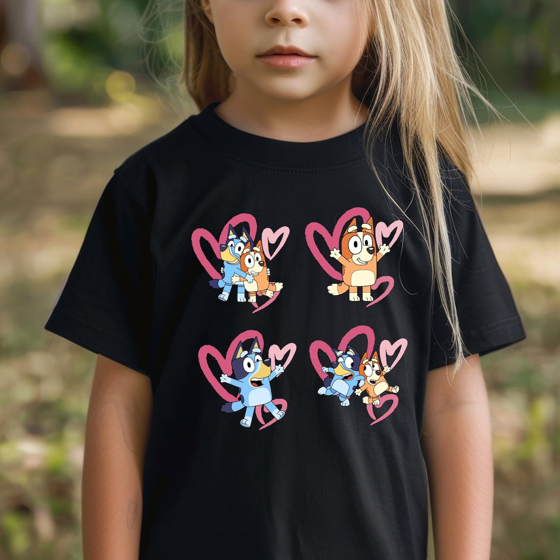 Bluey Valentine Shirt, Cute Cartoon Friends Design, Birthday Party ...