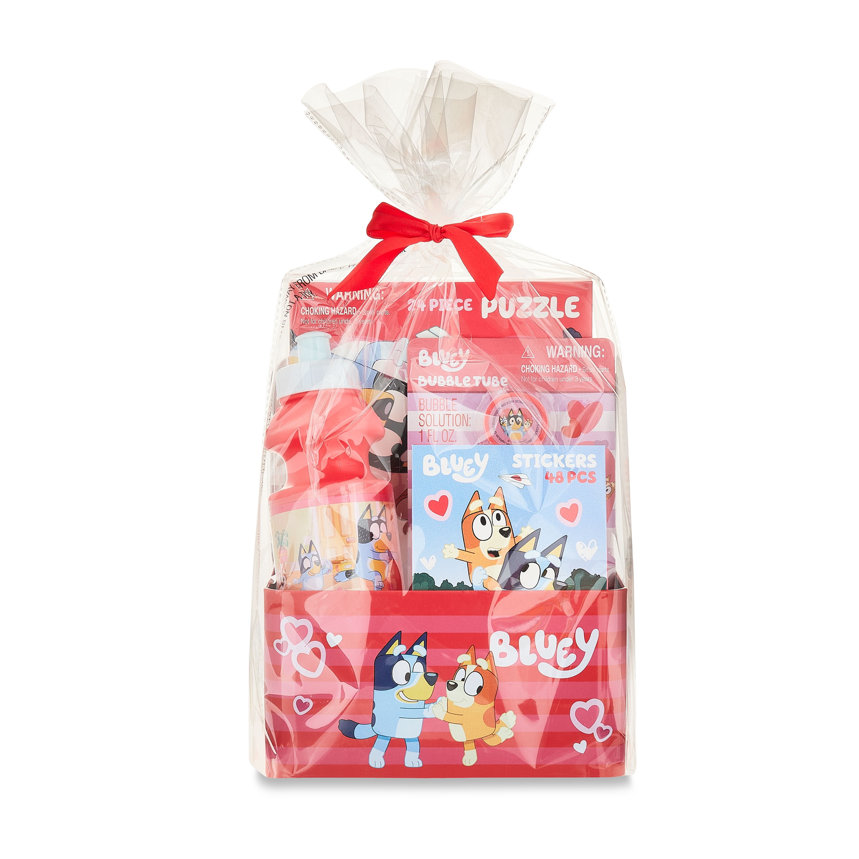 Bluey Kids Character Heart Themed Valentines Day Tin Box Gift Set ...