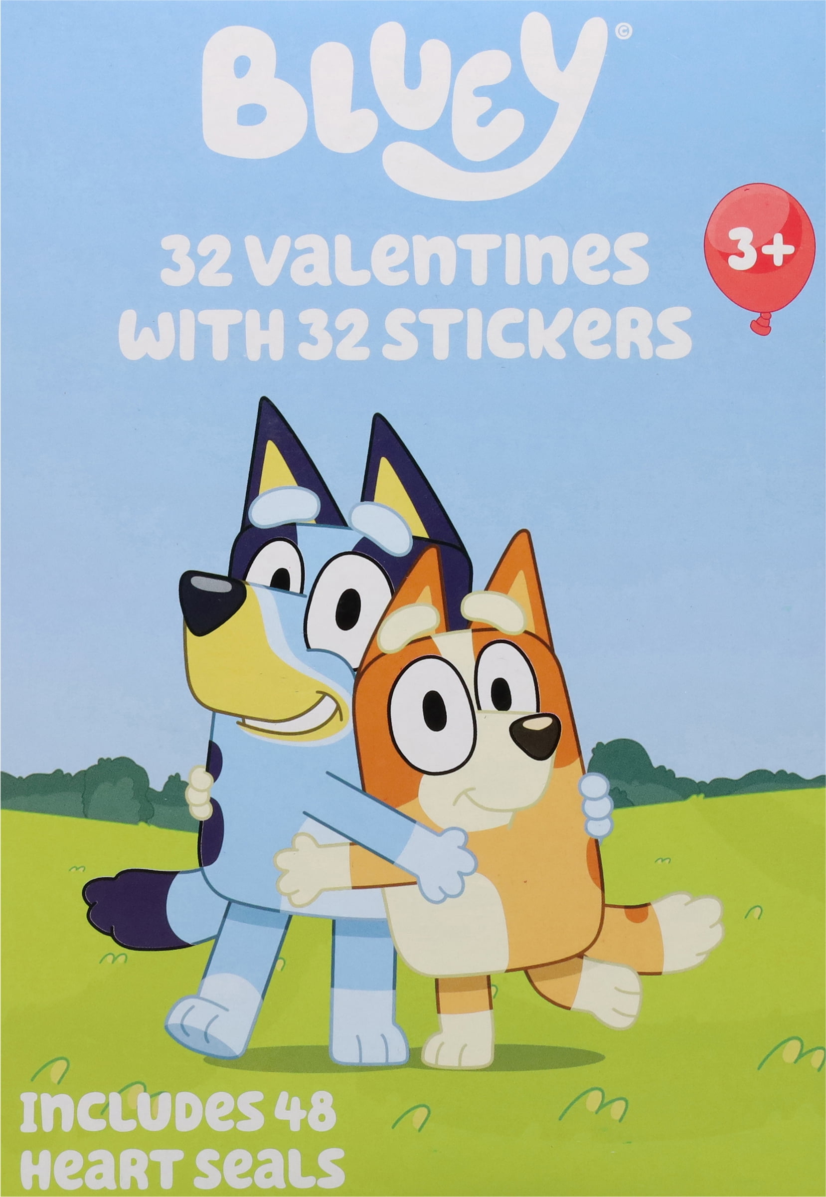Bluey Valentines with Stickers 1 ea - Walmart.com