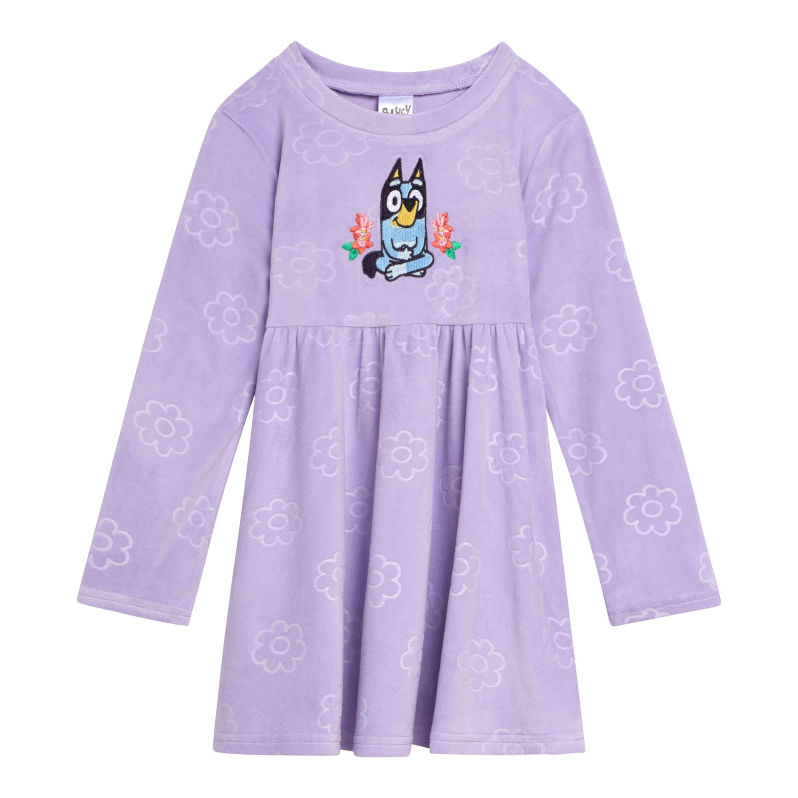 Bluey Velour Skater Dress Toddler to Big Kid - Walmart.com