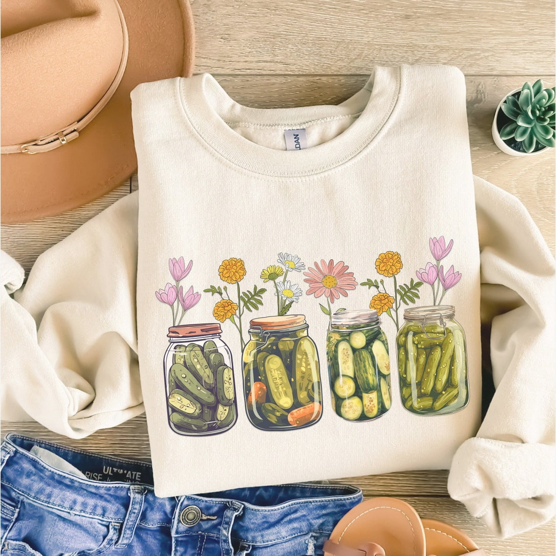 Bluey Vintage Canned Pickles Shirt, Pickle Sweatshirt, Pickle Jar Shirt ...