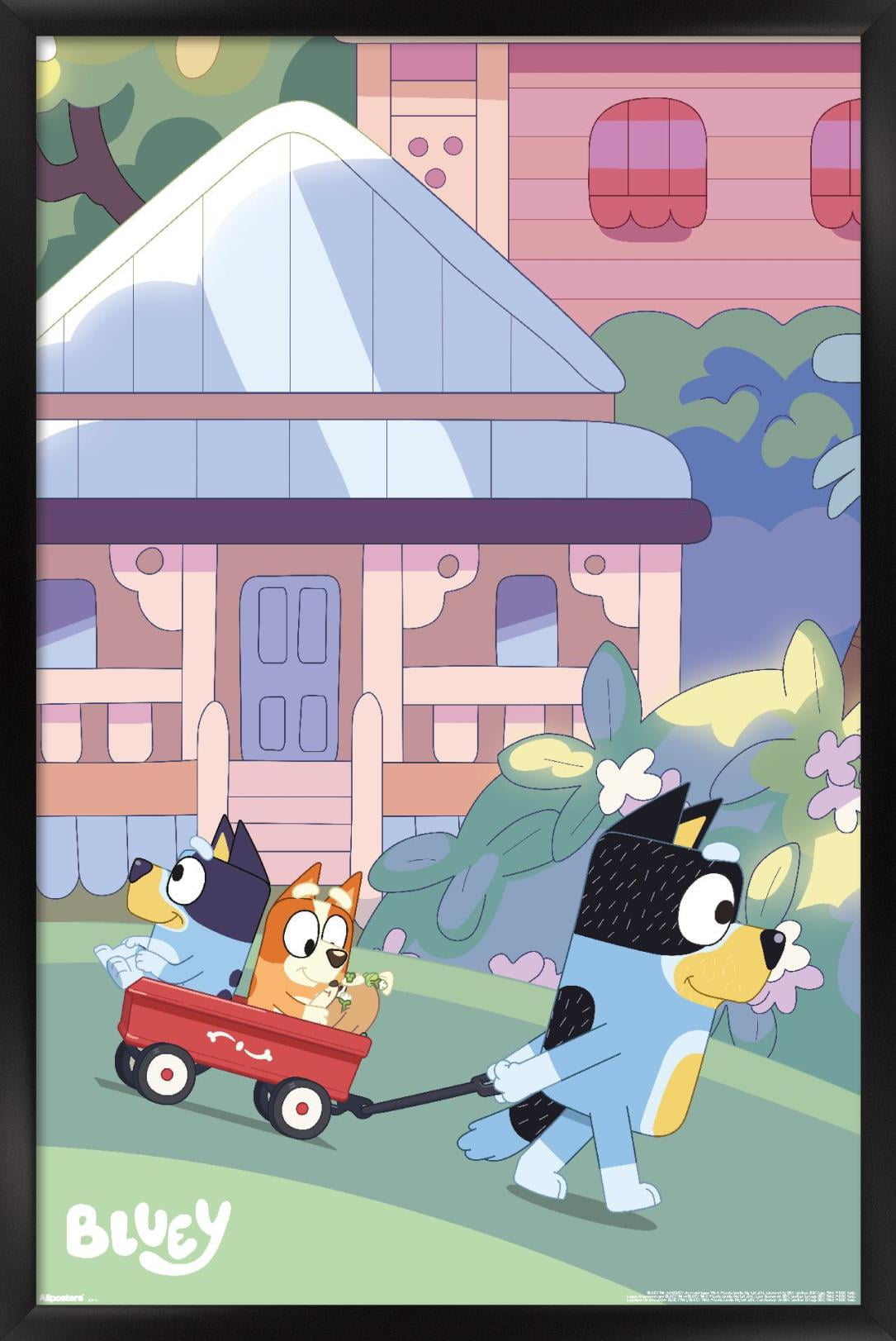 Bluey - Walking Wall Poster, 14.725" x 22.375" Framed - Walmart.com