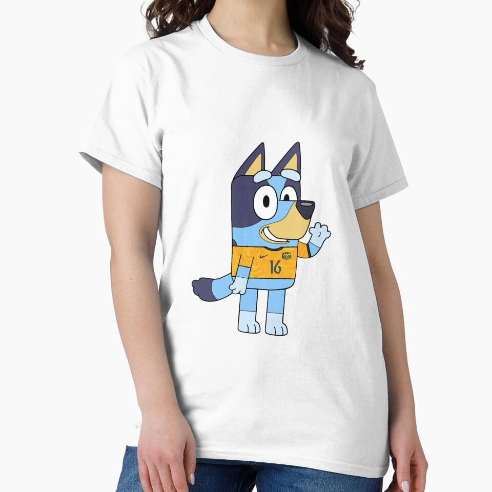 Bluey Waving Dog In Womens World Cup Jersey Classic T-Shirt - Walmart.com