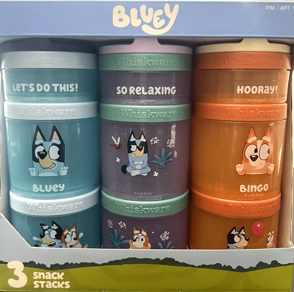 Bluey Whiskware Snack Container 3 pack BPA and Phthalate-free ...