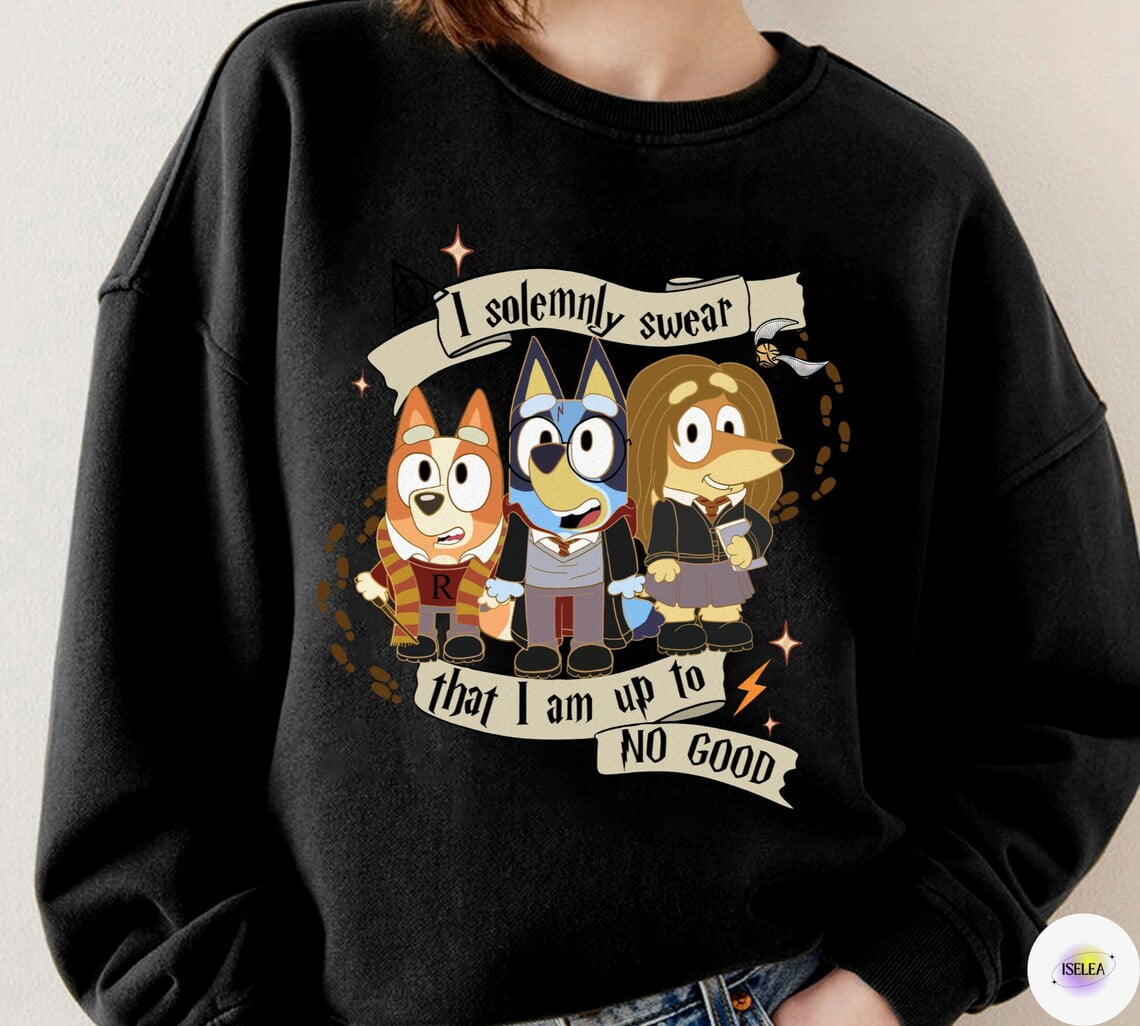 Bluey Wizard Sweatshirt, Bluey Harry Potter Sweater, I Am Up to No Good ...