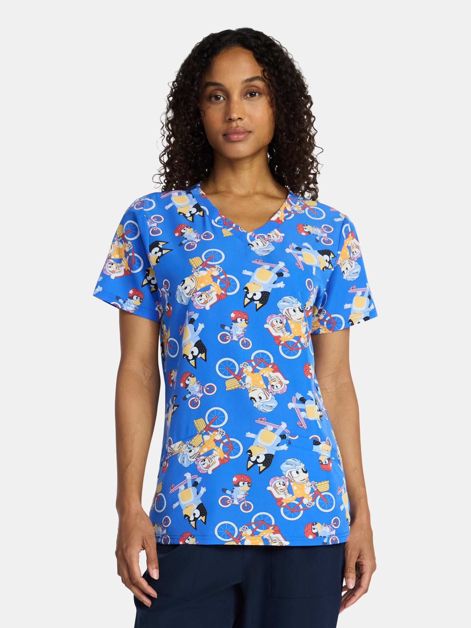 Bluey Women's Graphic Scrub Top, Sizes S-3XL - Walmart.com