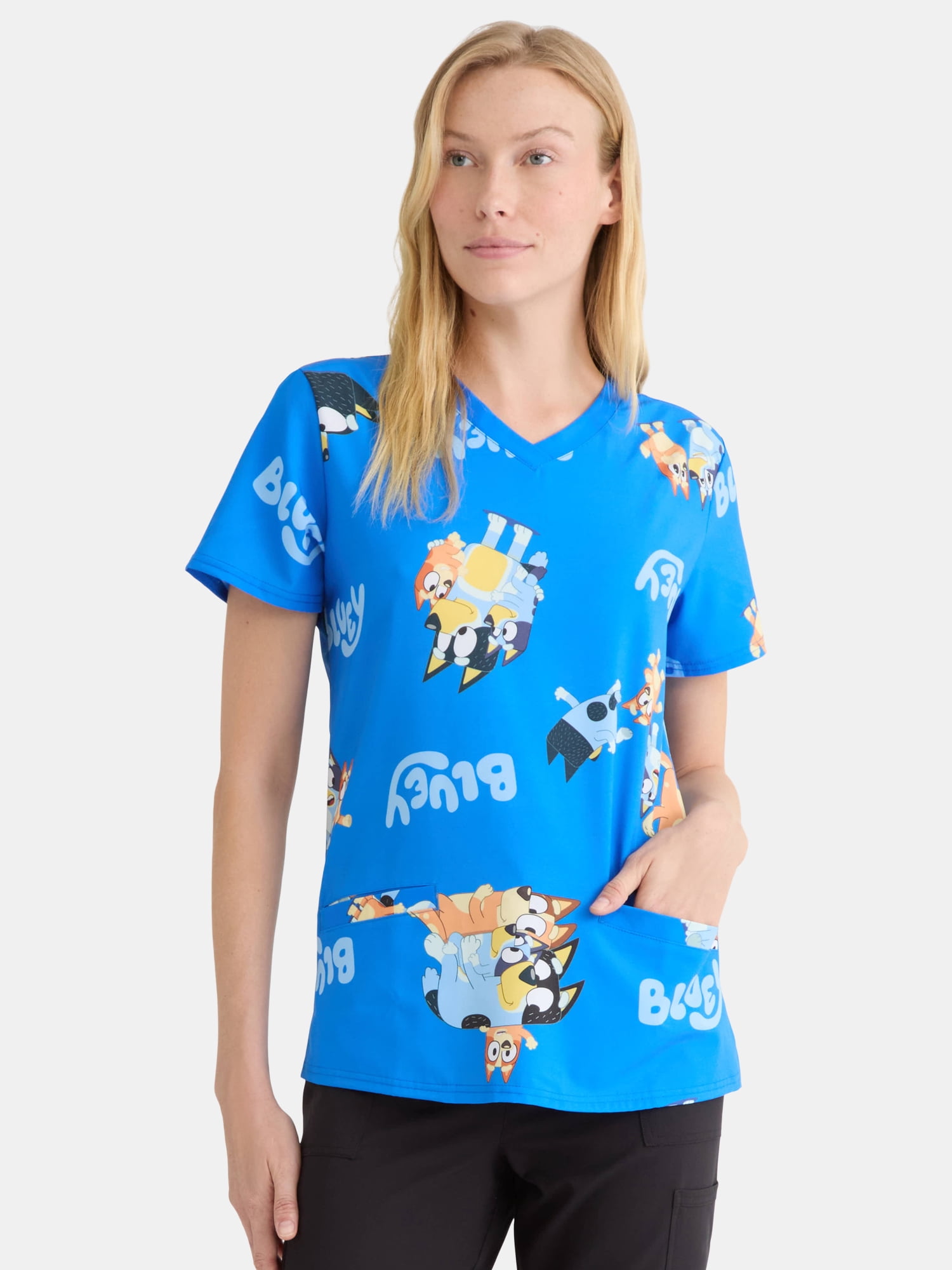 Bluey Women's Scrub Top, Sizes S-3XL - Walmart.com