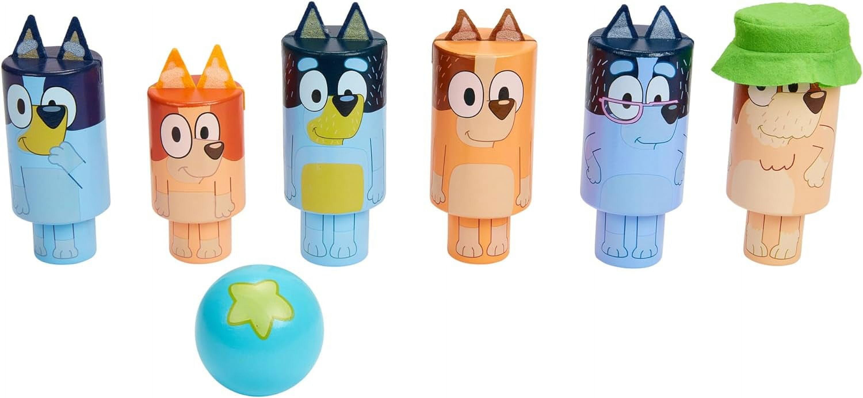 Bluey Wooden Character “Skittles” Bowling, Indoor & Outdoor Bowling ...