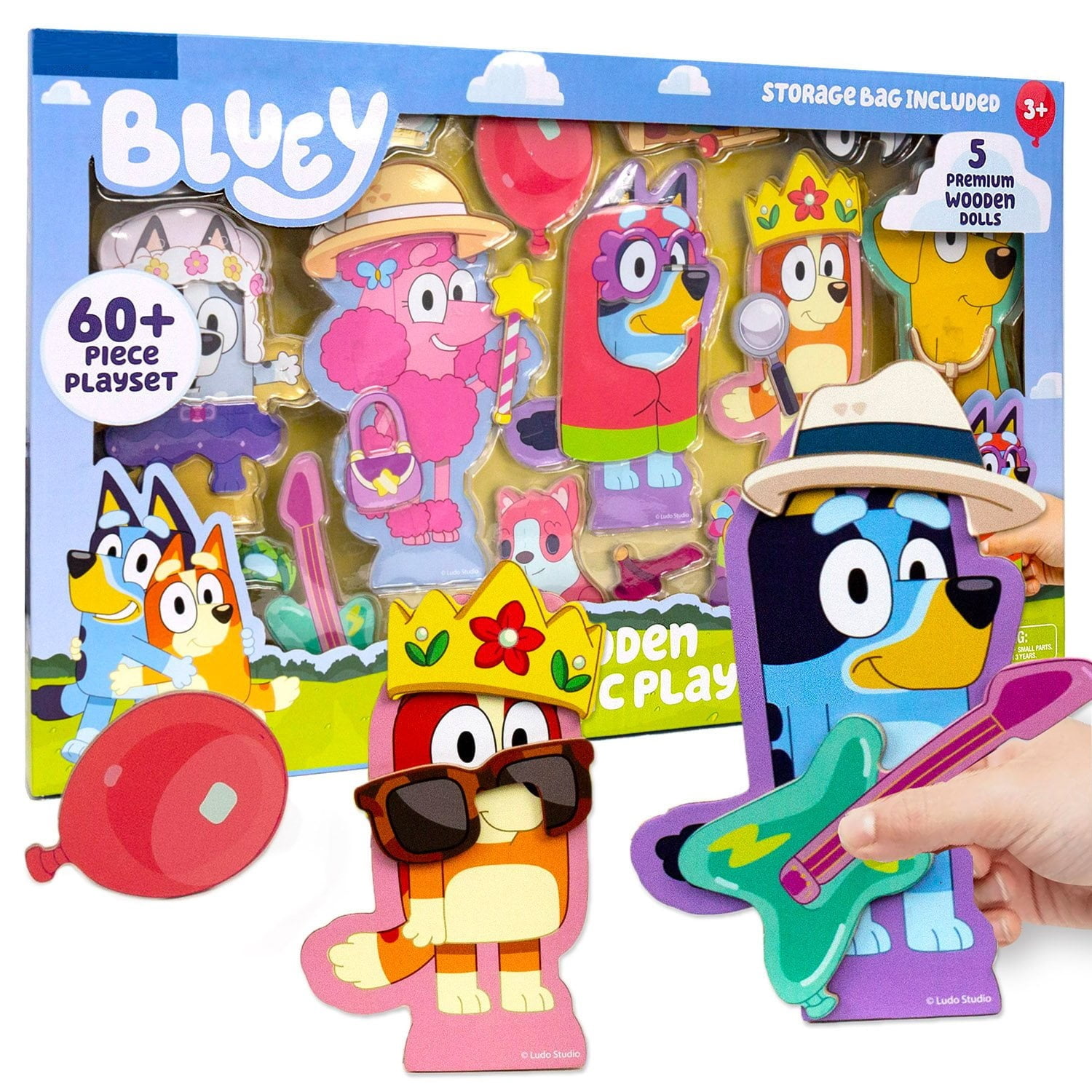 Bluey Wooden Magnetic Playset - Walmart.com