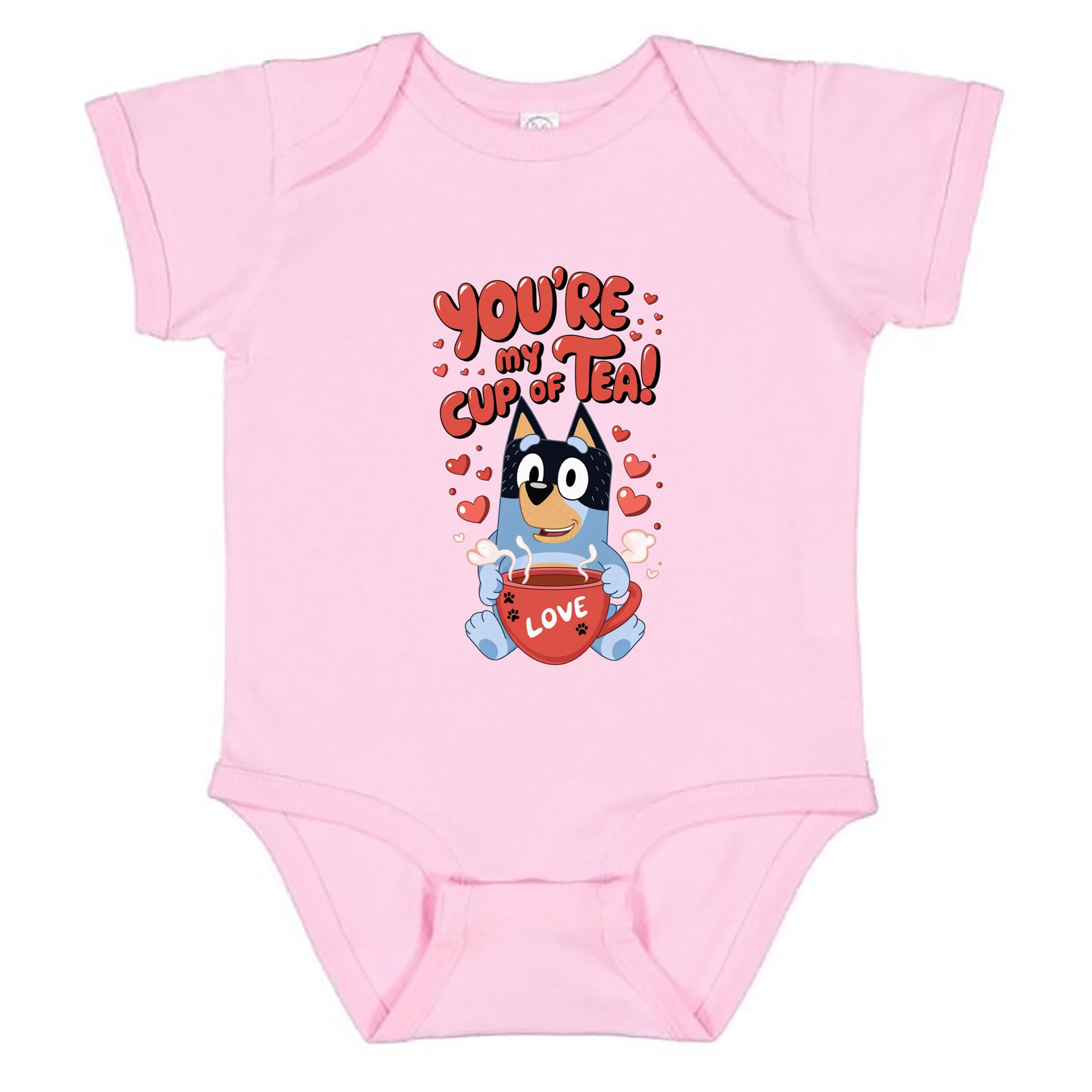 Bluey You're My Cup of Tea, Cute Cartoon Dog, Playful Love-Themed Baby ...