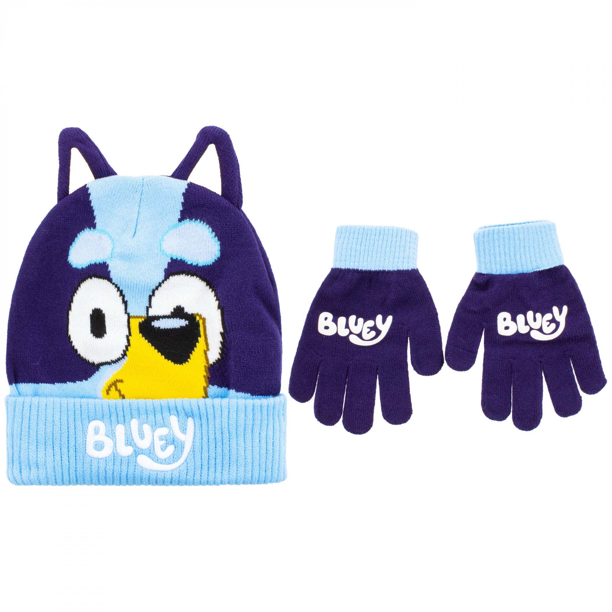 Bluey Youth Cold Weather Set Gloves and Beanie - Walmart.com