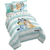 BBC Studios Bluey Blue 5 Piece Twin Bed Set w/ Sham, 100% Microfiber ...