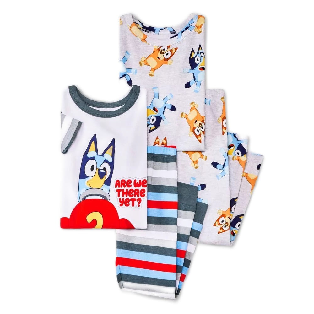 Bluey and Bingo 'Are We There Yet' Toddler Boy's 4-Piece Pajama Set ...