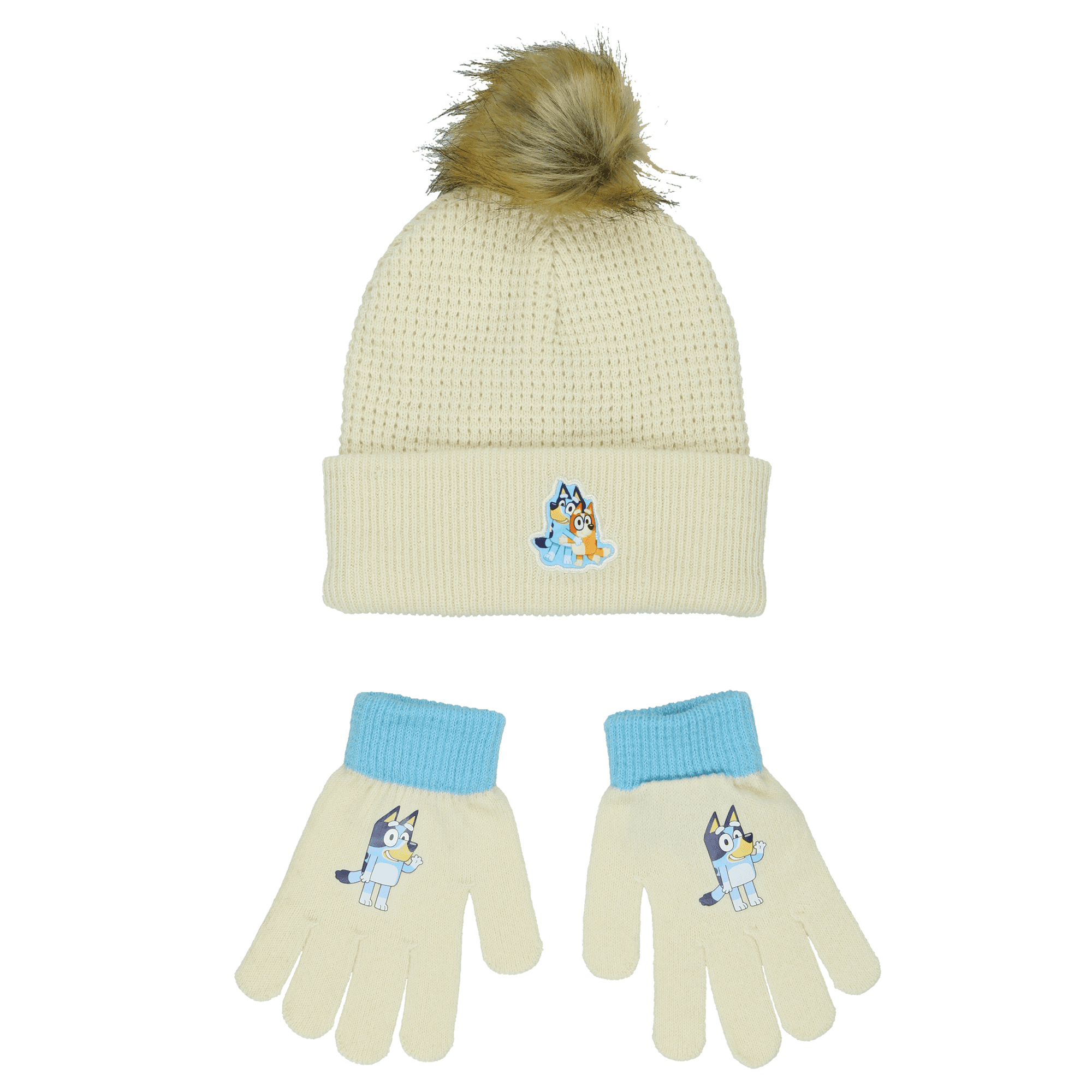 Bluey and Bingo Big Kids Knit Hat and Gloves Set BLU406 - Walmart.com