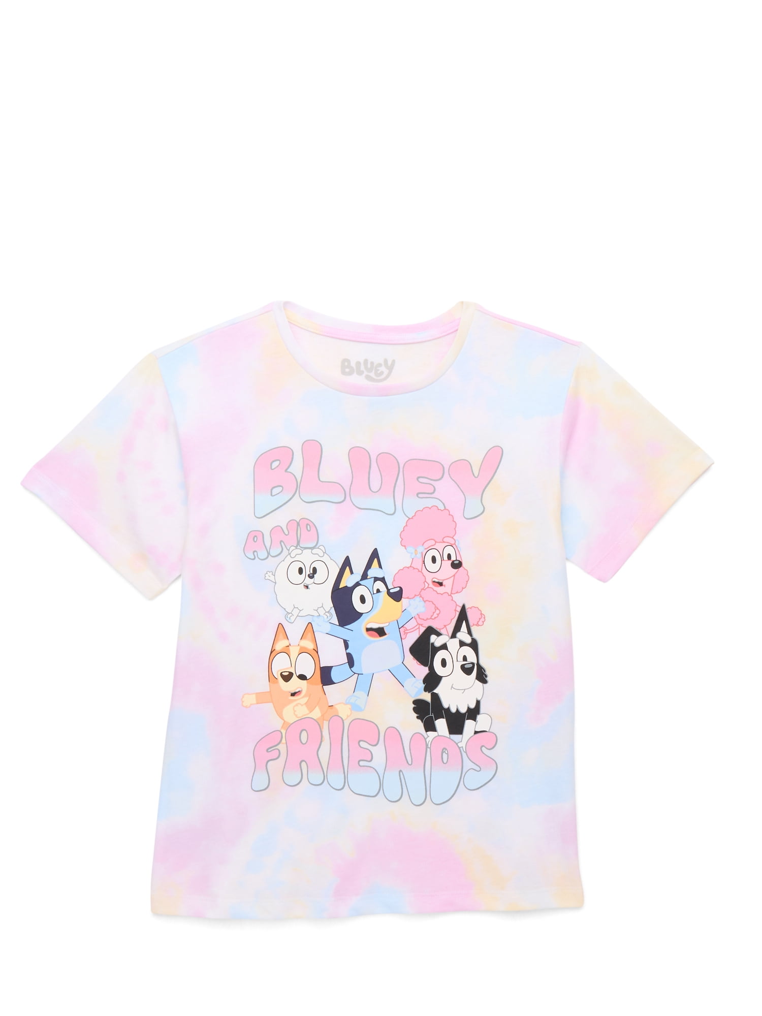 Bluey and Bingo Girls Graphic Tee with Short Sleeves, Sizes 4-16 ...