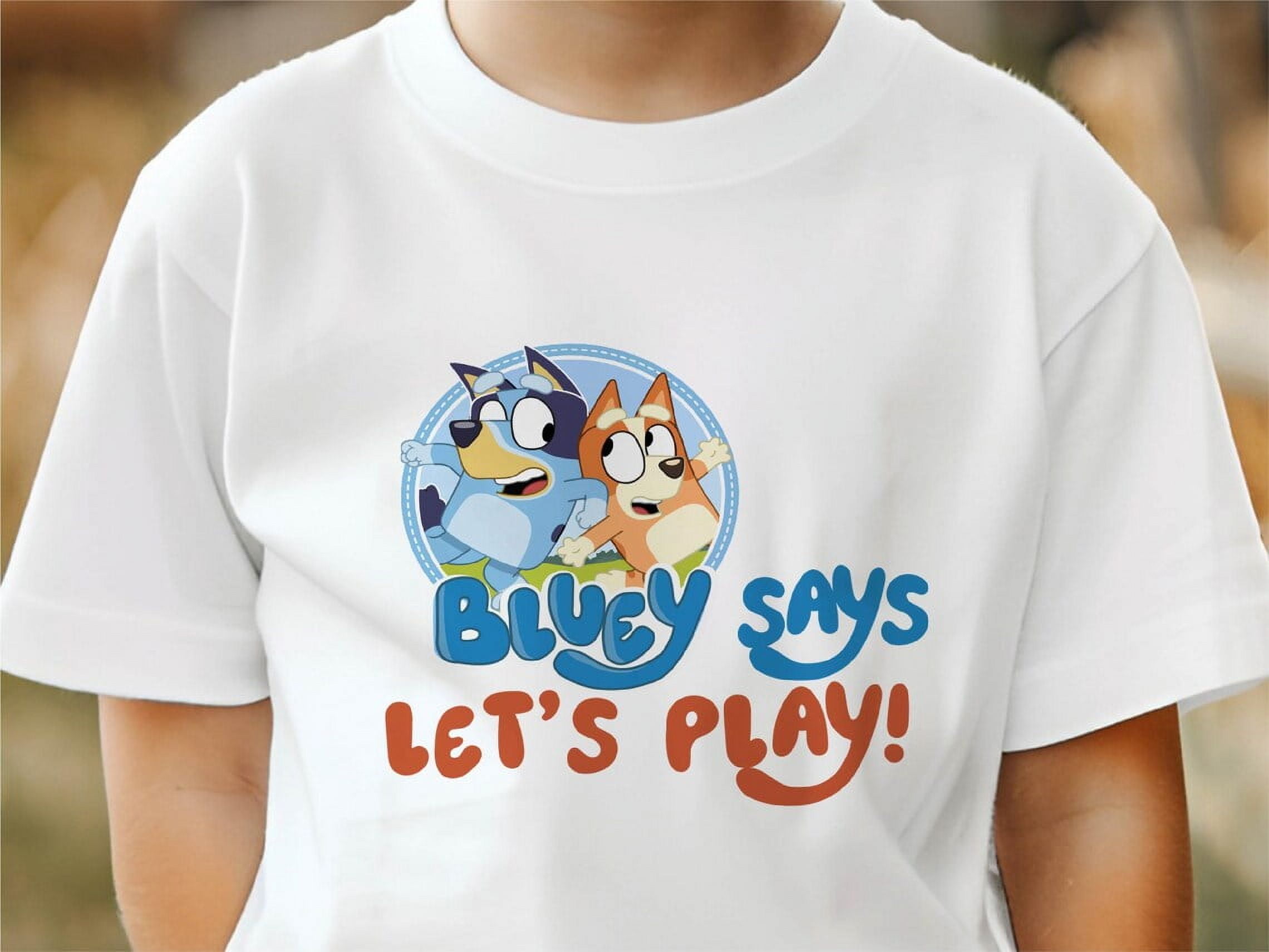 Bluey and Bingo Let’s Play, High-Energy Fun Cartoon, Bella Canvas ...