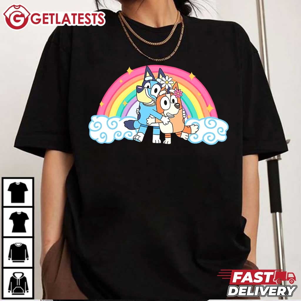 Bluey and Bingo Rainbow T-Shirt - Walmart.com