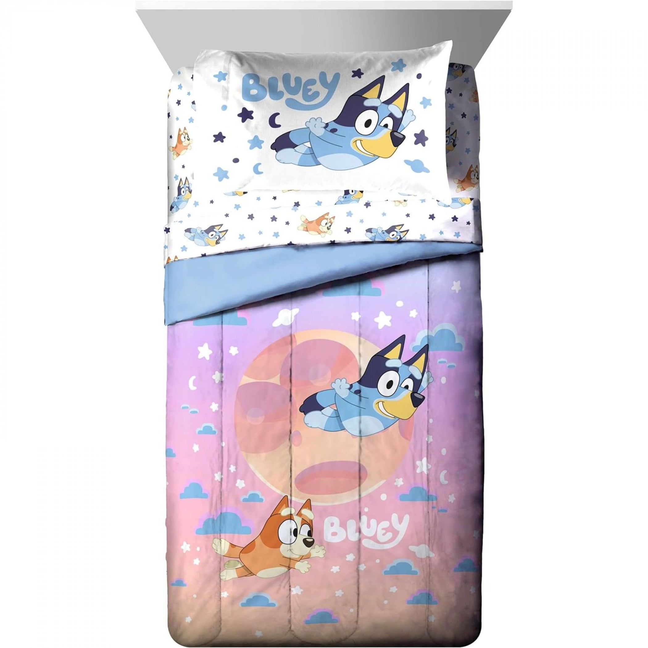 Bluey and Bingo Sleepytime Twin Bed Set with Sham - Walmart.com
