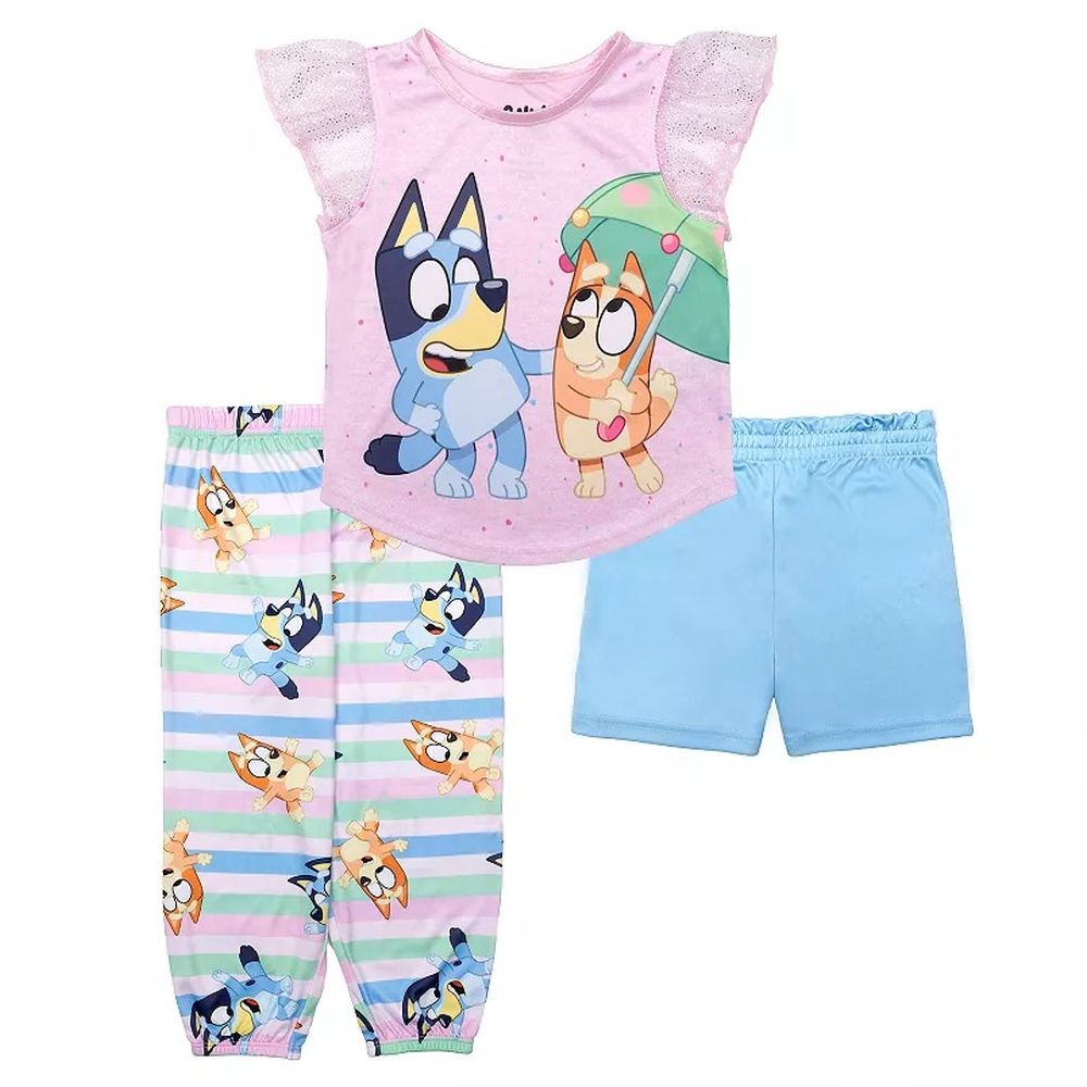 Toddler Girl Bluey "Spring Time Bluey" Top & Bottoms Pajama Set Color ...