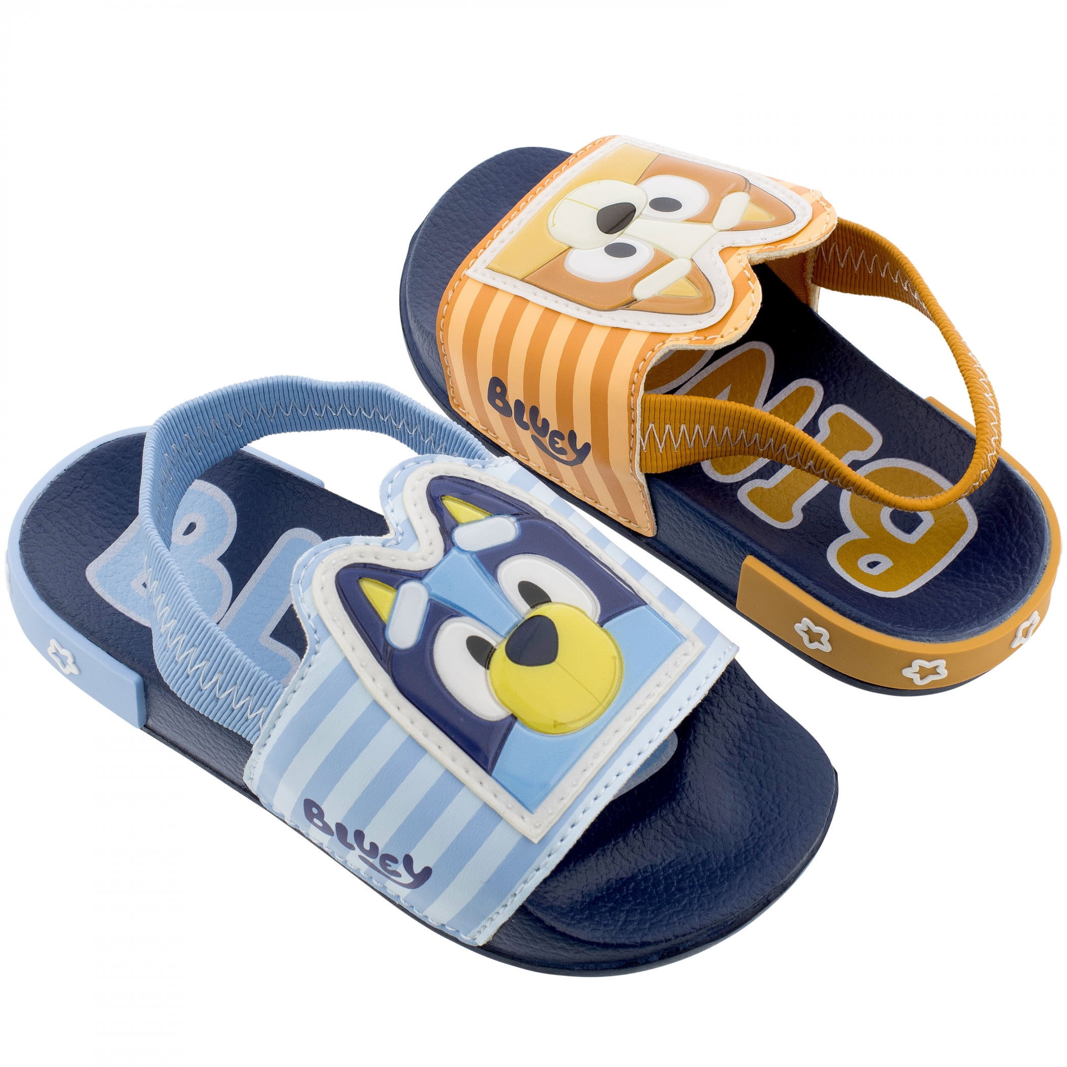 Bluey and Bingo Toddler Mismatch Flip Flop Slides-Size 10 - Walmart.com