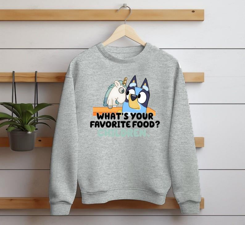 Bluey and Unicorse What’s Your Favorite Food T-Shirt - Walmart.com