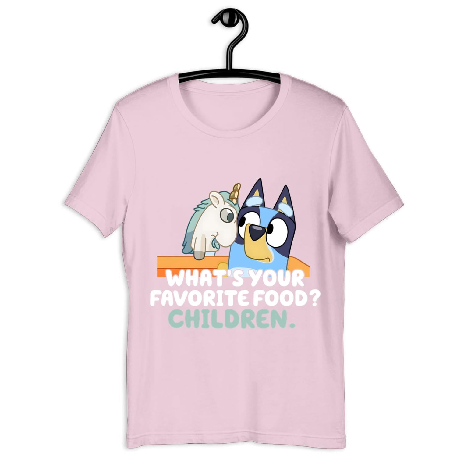 Bluey and Unicorse What’s Your Favorite Food T-Shirt - Walmart.com