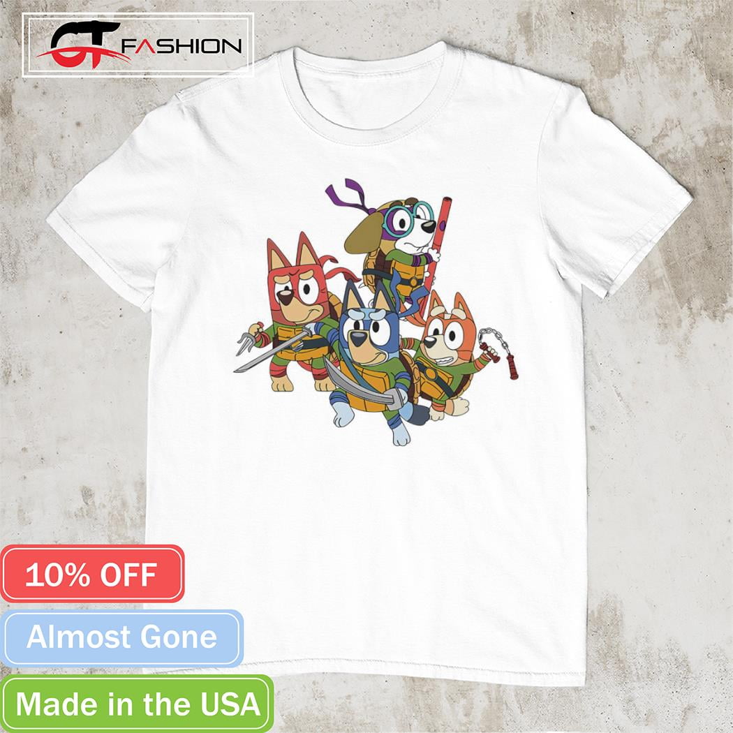 Bluey characters friends Ninja Turtle shirt - Walmart.com
