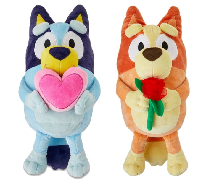 Bluey with Heart and Bingo With Rose Large Valentines Plush 10 ...