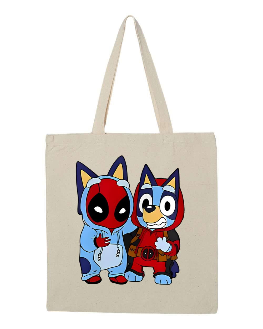 Bluey x Deadpool Tote Bag Funny Crossover Graphic for Fans - Walmart.com