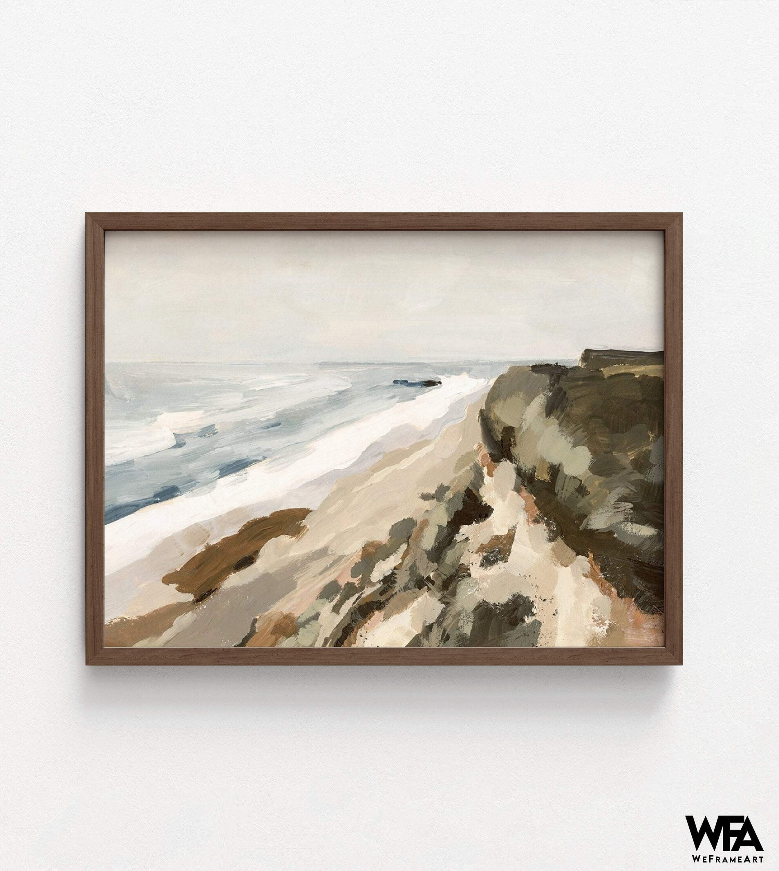 Bluff Bay I by Victoria Barnes, Coast Painting Print, Framed Bay Print ...