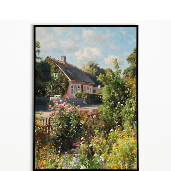 Bluhender Vorgarten Peder Monsted Vintage Wildflower Landscape ...