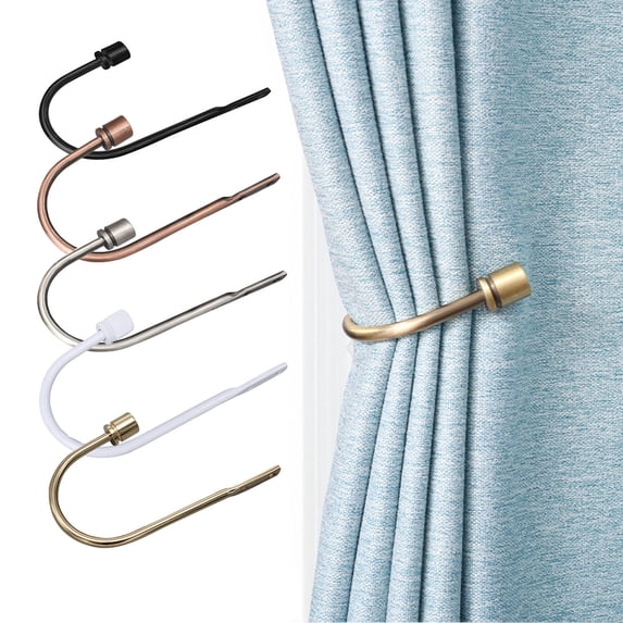 Blukids 2 Pack Drapery Holdbacks,Quality Metal Decorative Curtain ...