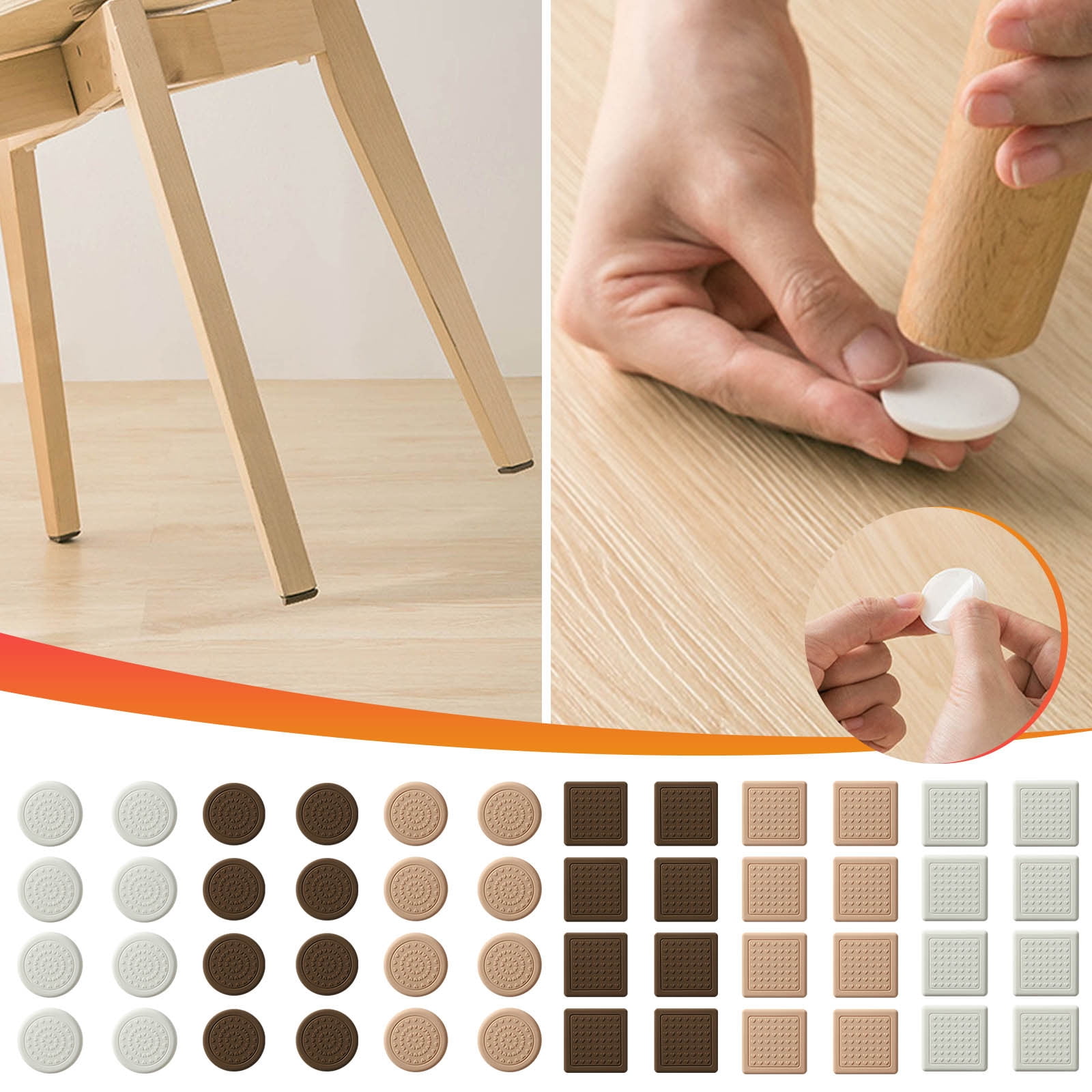 Blukids 8 Pack Silicone Chair Leg Floor Protectors, Stool Leg ...