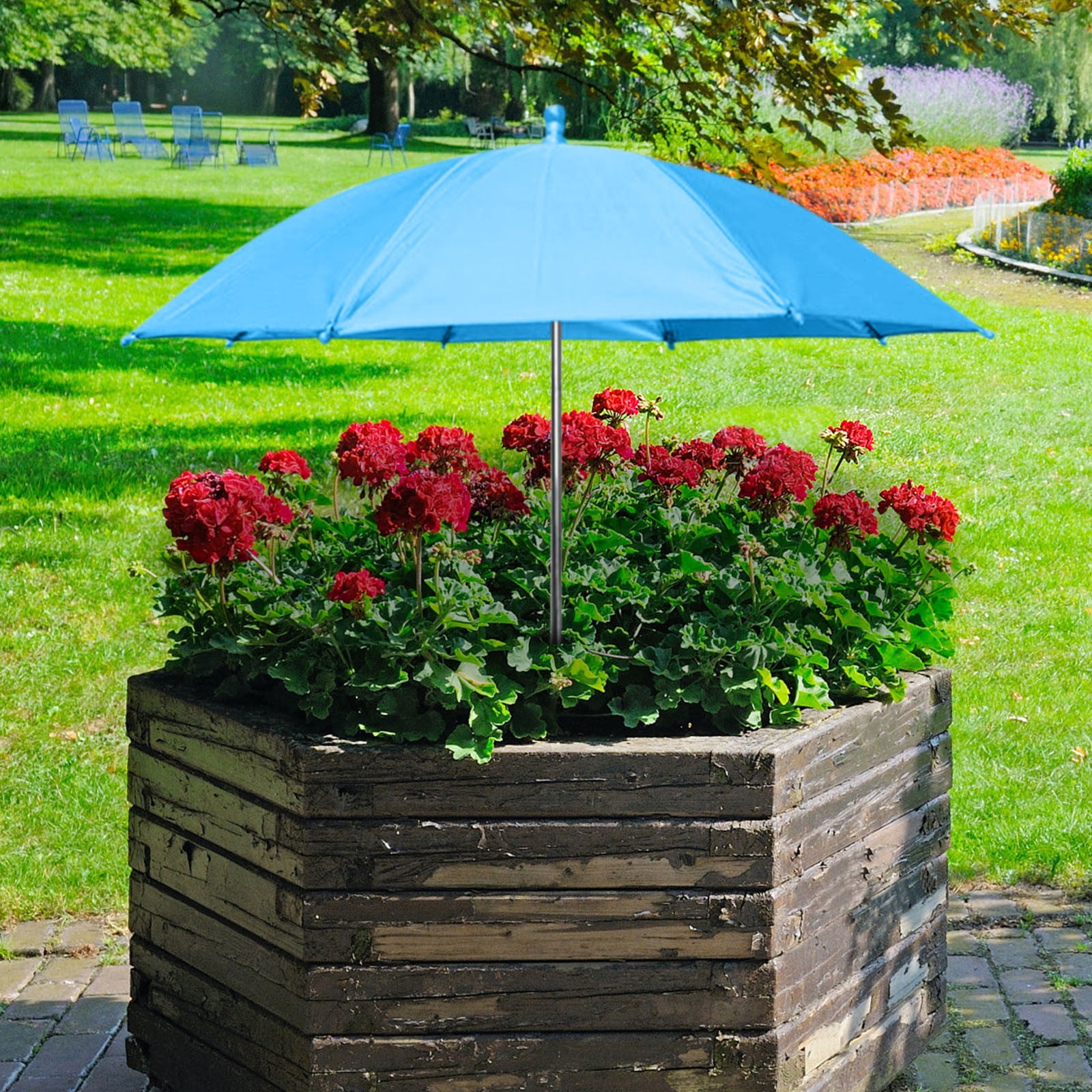 Blukids Adjustable Plant Umbrella for Outdoor Potted Plants - Sun ...