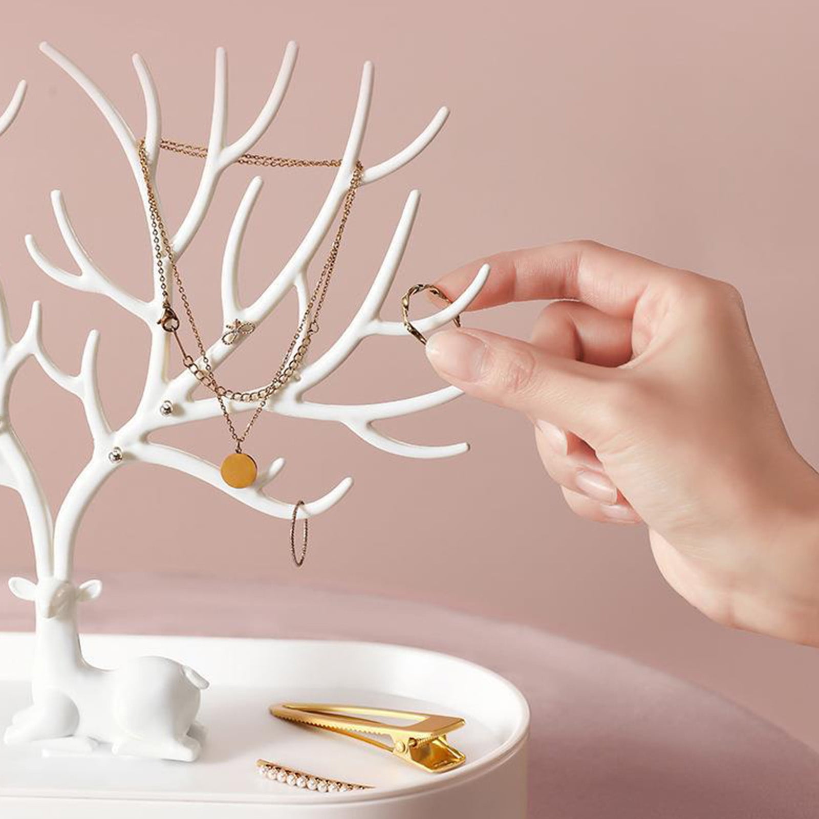 Blukids Antlers Jewelry Display Stand with Aluminium alloy handle, Tree ...