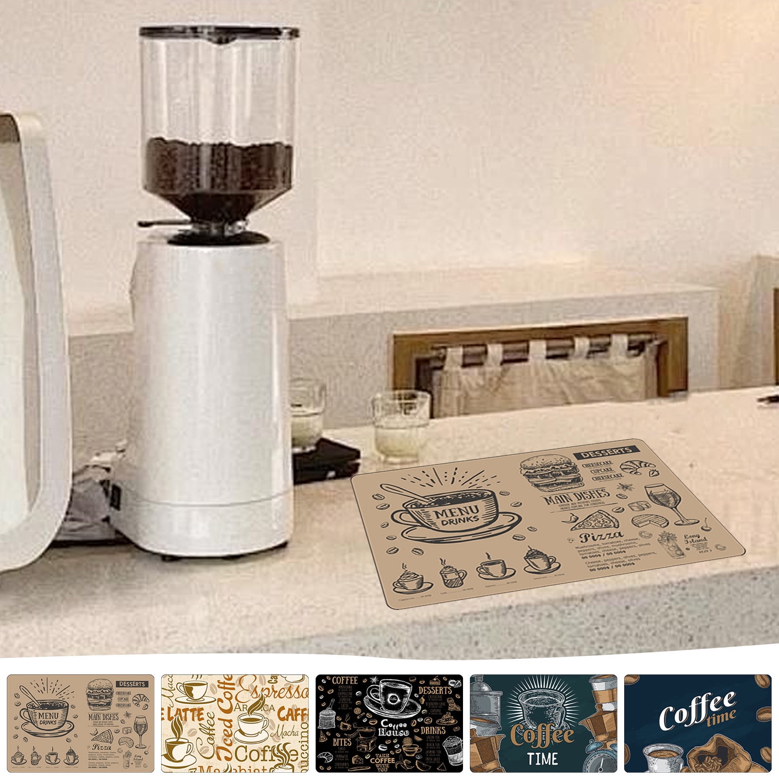 Blukids Coffee Bar Mats Coffee Maker Mat for Countertops Coffee Station ...